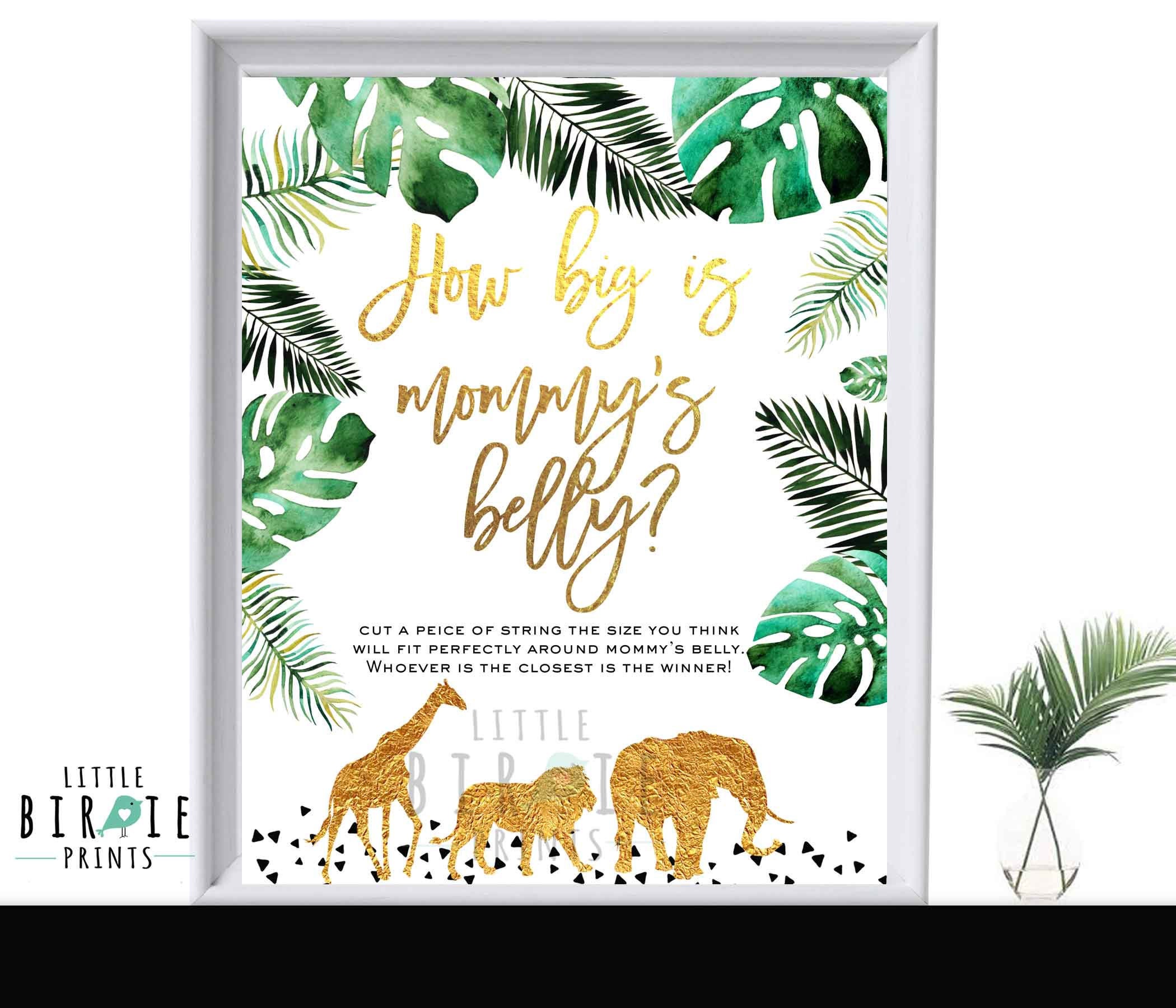 JUNGLE Baby Shower Bingo Game Jungle Animals Baby Shower | Etsy