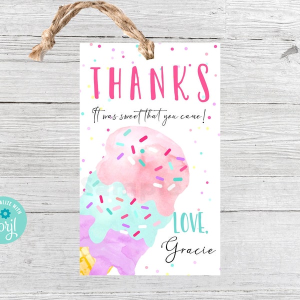 Ice Cream Tag - Etsy