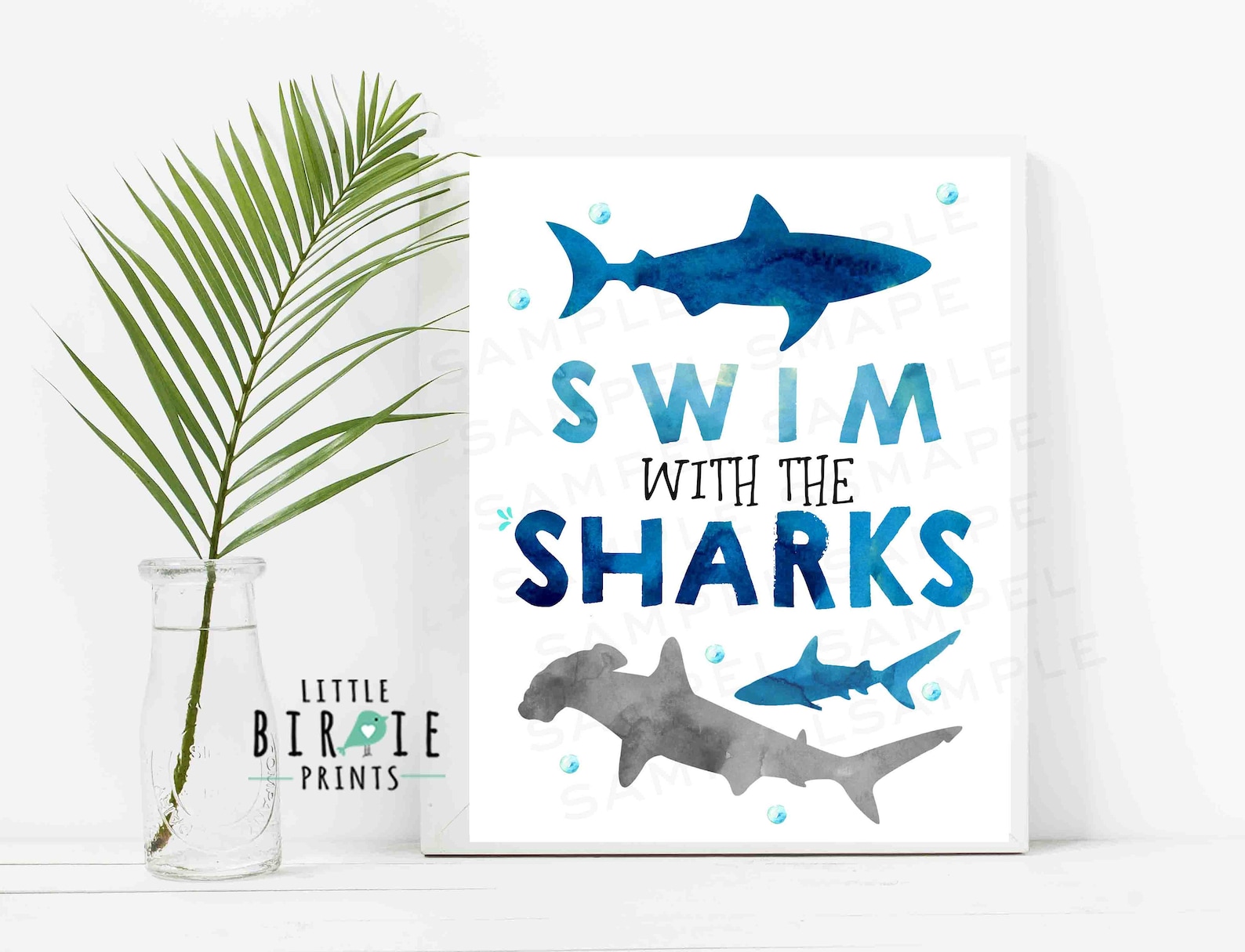 SHARK Birthday Party Welcome Sign Shark Decorations Shark Party Sign ...