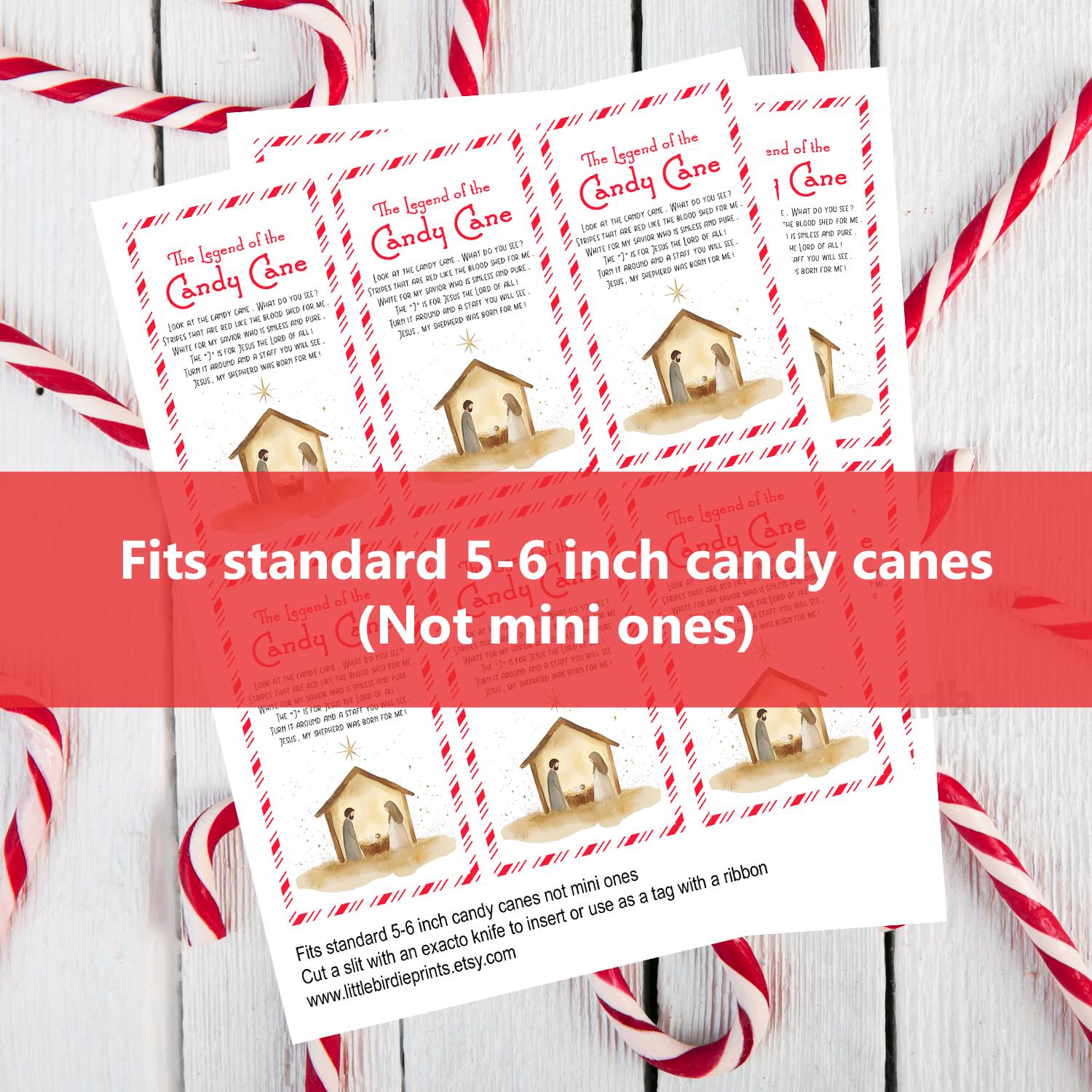 Legend of the Candy Cane Gift Tag Printable Jesus Christian Gospel Gift ...