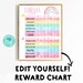 Editable Morning Evening Routine Chart Rainbow Chore Chart Instant ...