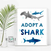 Adopt a Shark Sign & Adoption Certificate Party Printable | Baby Shark ...