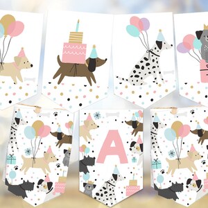 Puppy Birthday Banner Girl Puppy Dog Printable Banner Puppy Birthday ...