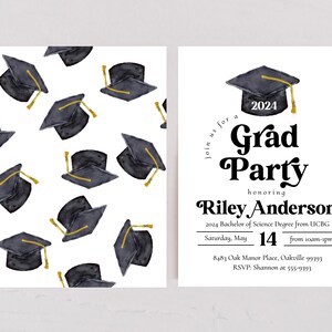 Graduation Party Invitation 2024, Grad Party Invitation 2024 Printable ...