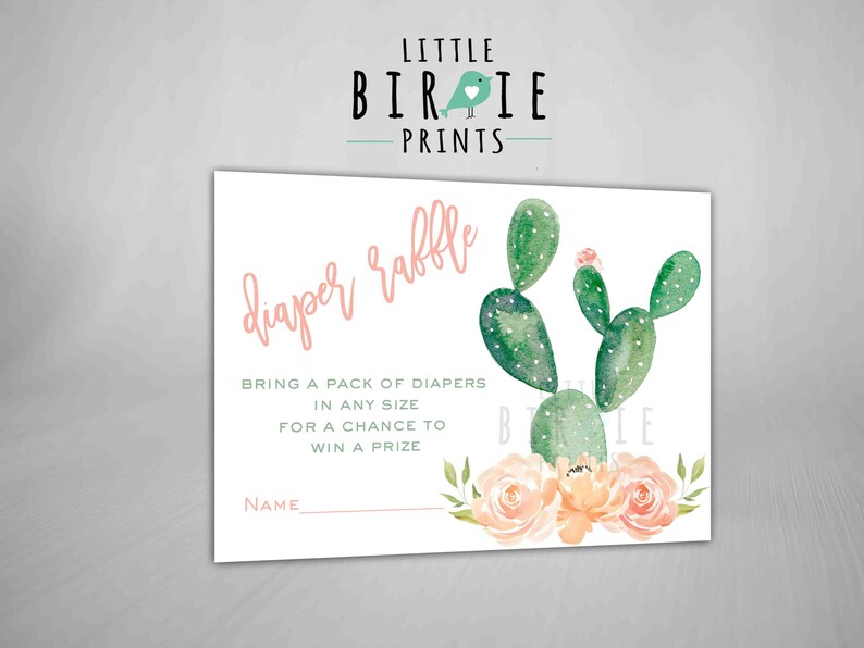 Cactus Baby Shower Game Nursery Rhyme Quiz Pink Cactus Watercolor ...