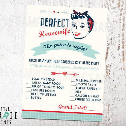 50s Housewife Bridal Shower Invitation Retro 1950s Etsy