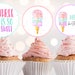 Three is so Sweet Birthday Party Ice Cream Cupcake Toppers - Etsy