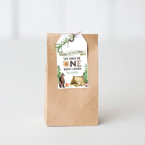 One Happy Camper Favor Tag One Happy Camper Party Favor Gift - Etsy