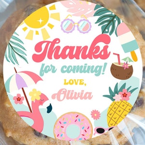 Pool Party Birthday Favor Tags, Two Cool Party Favor Tags, Dive Into ...