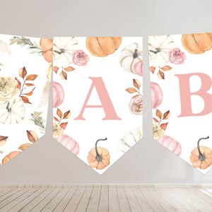 Pumpkin Birthday Banner, Pumpkin Printable ABC Alphabet Banner, Our ...