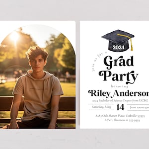 Graduation Party Invitation 2024, Grad Party Invitation 2024 Printable ...