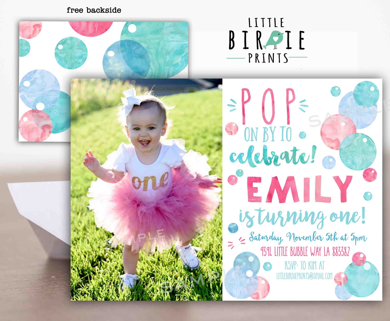BUBBLE INVITATION Bubbles Birthday Invitation Bubbles - Etsy