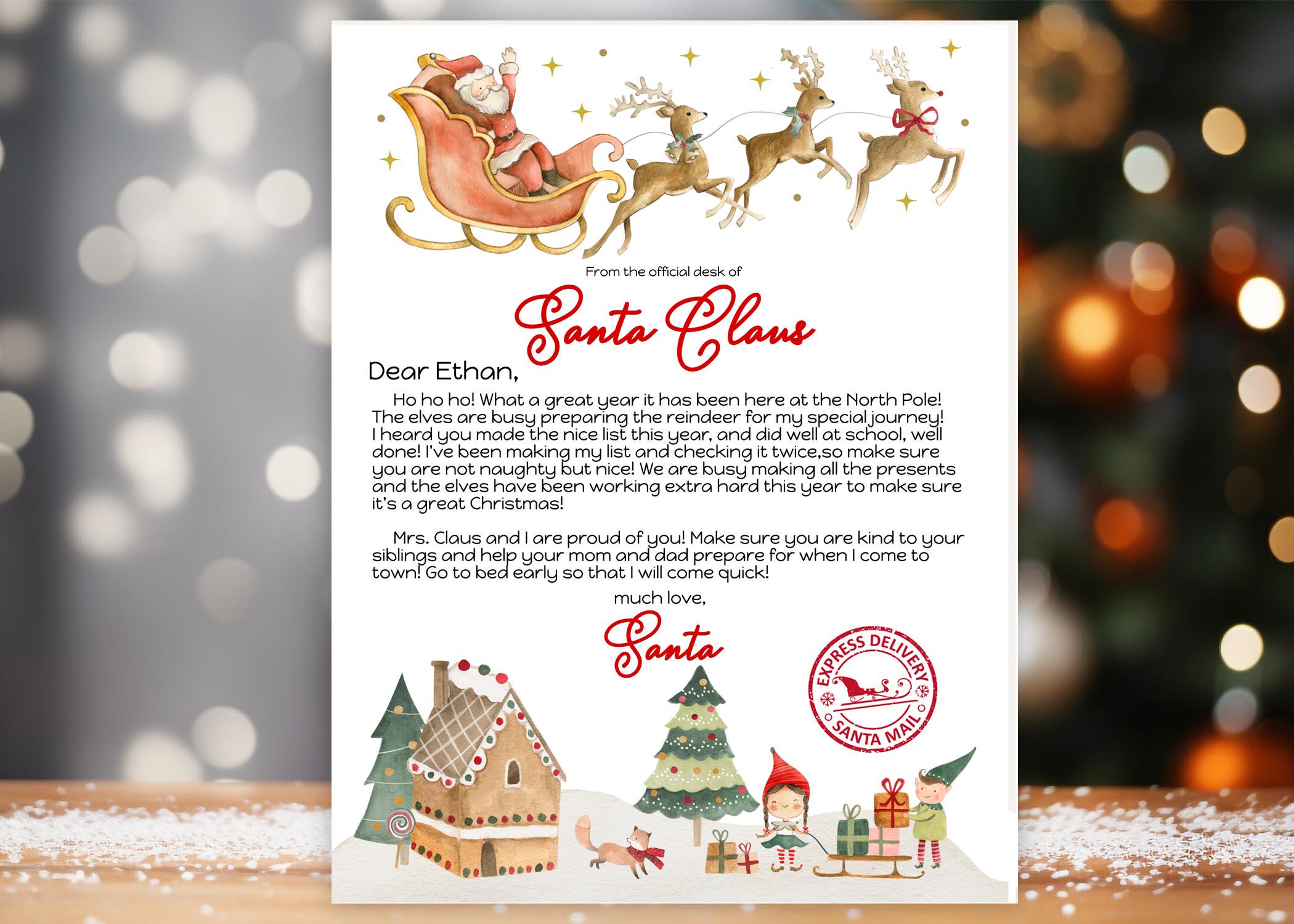 Official Letter From Santa Printable, Kids Christmas Activities ...