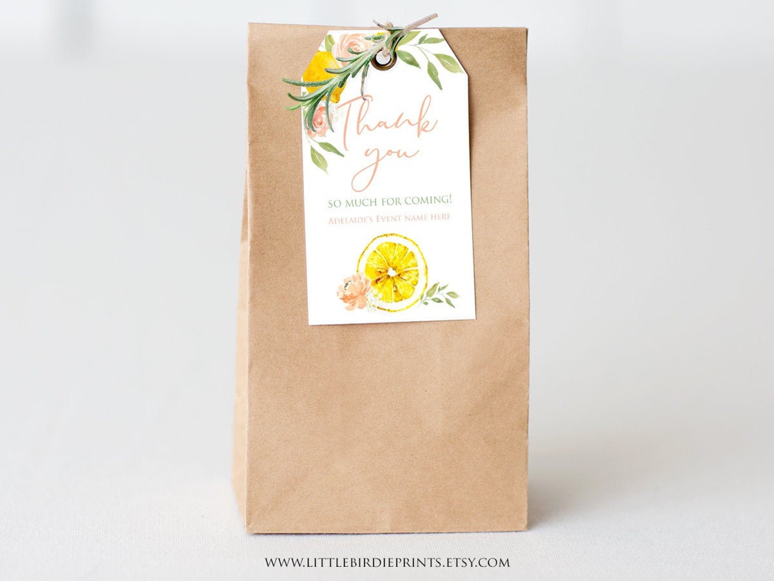 LEMON Gift Tags Lemon Party Favor Tags Lemon Baby Shower Gift Tags Main ...