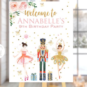 Nutcracker Birthday Party Decorations Nutcracker Welcome Sign Sugar Plum Fairy Winter Birthday ...