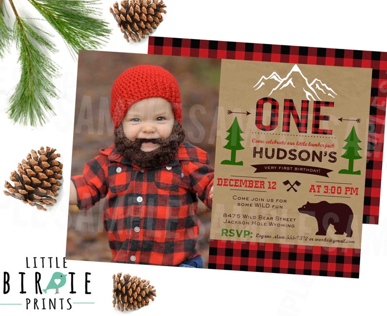 LUMBERJACK First Birthday Party - LUMBERJACK Birthday Party Baby Shower ...