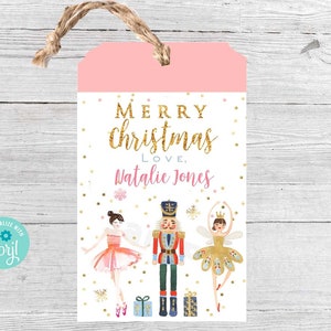 Editable Nutcracker Gift Tags Christmas Present Tags Christmas Party ...