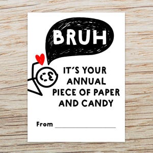 Kids Funny Printable Valentine's Day Cards, Kids Slang Gen Alpha Middle ...
