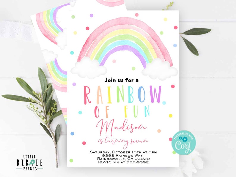 Editable Rainbow Welcome Sign Rainbow Birthday Welcome Sign - Etsy