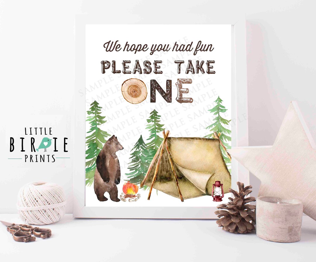 One Happy Camper First Birthday Decorations Sign We Hope You Had Fun ...