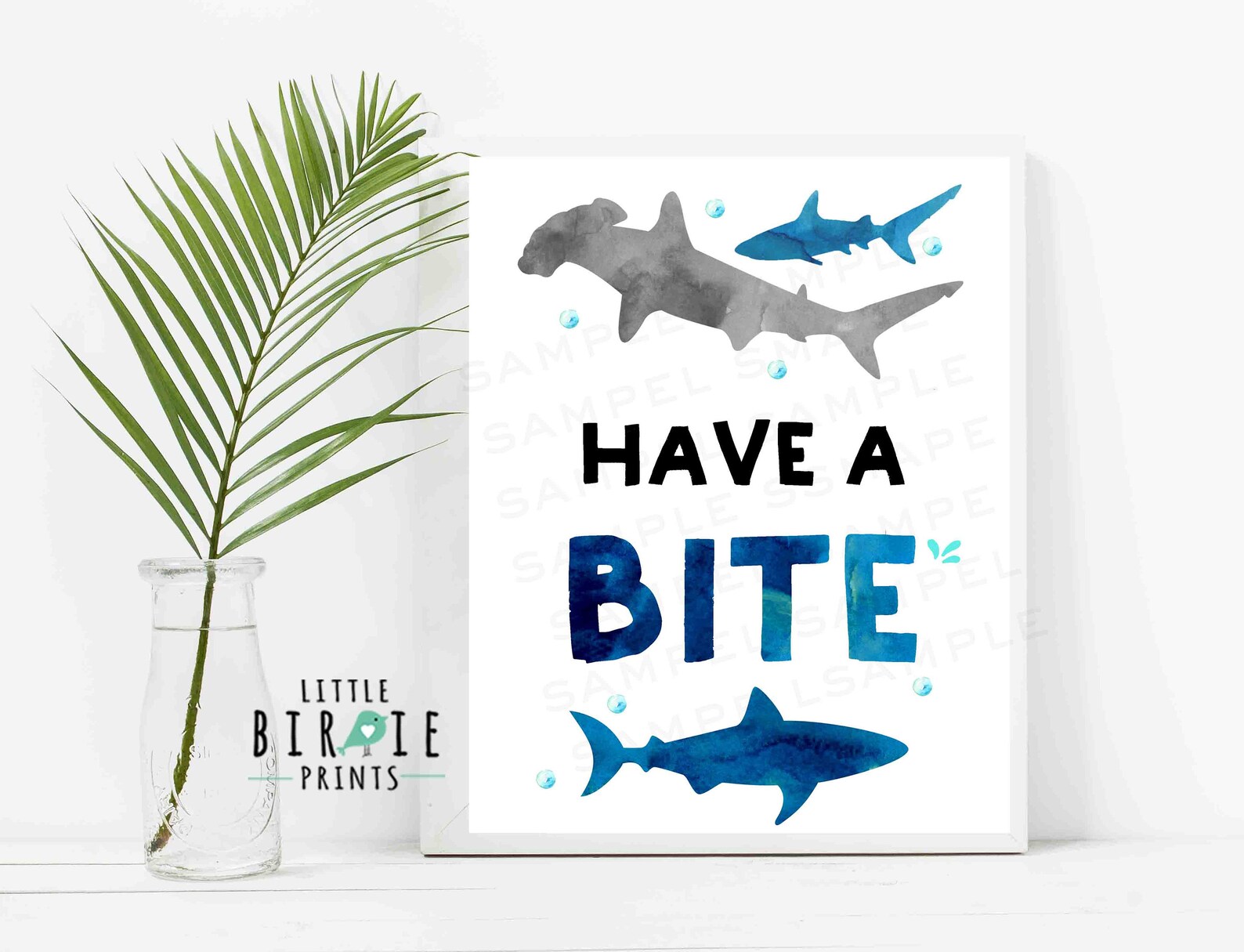 SHARK Birthday Party Decorations Shark Sign Caution Sharks | Etsy