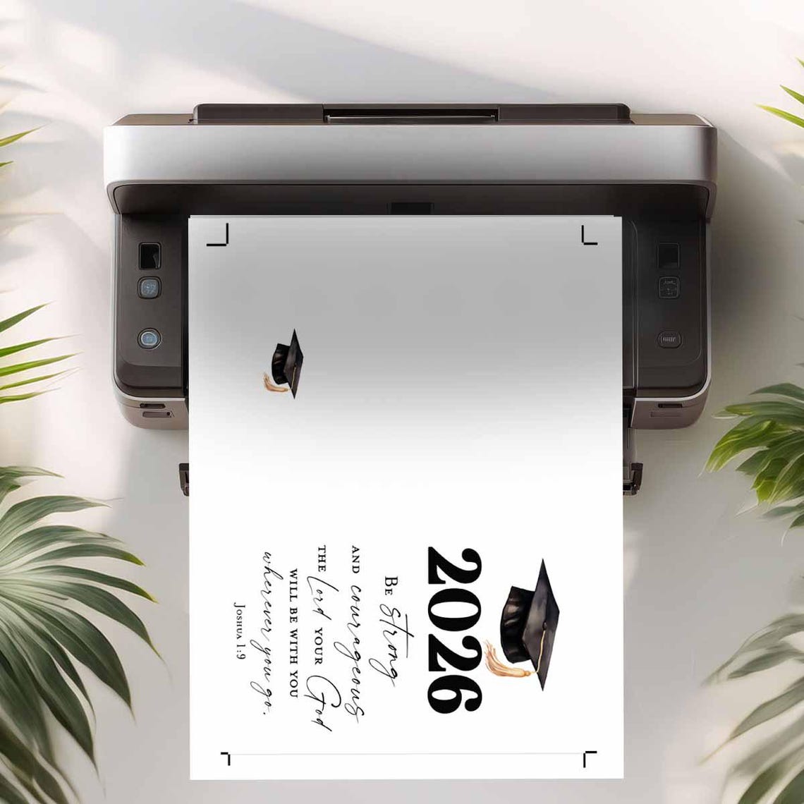 Christian Graduation Card 2026 Bible Verse Joshua 1:9 Graduation ...