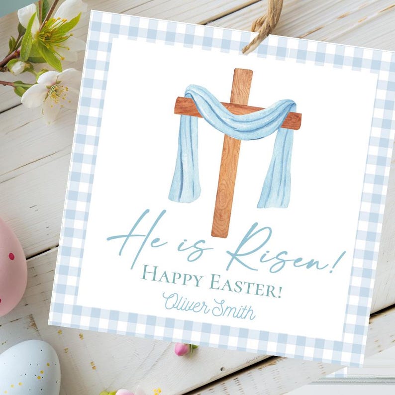 Easter Gift Tags He is Risen Christian Easter Gift Tag Teacher ...