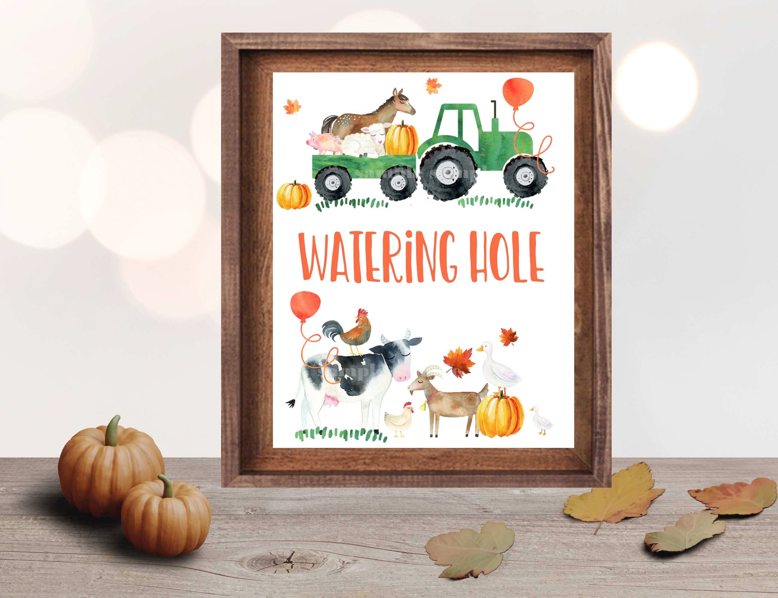 Pumpkin Farm Tractor Birthday Party Banner Fall Farm Banner | Etsy