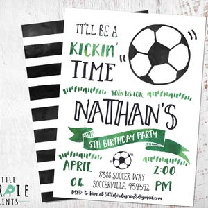 SOCCER Banner Soccer Printable Banner Birthday Party Watercolor Soccer ...