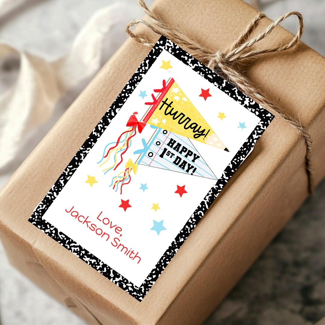 Teacher Gift Tag First Day of School Printable, Printable First Day of ...