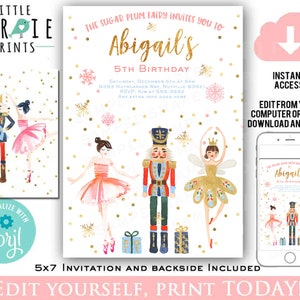 Editable Nutcracker Gift Tags Christmas Present Tags Christmas Party ...