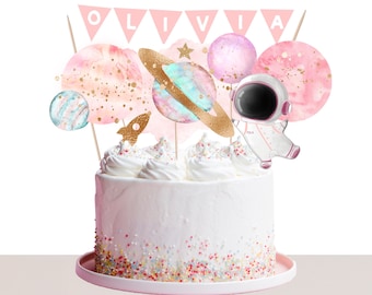 Space Cake Topper - Etsy
