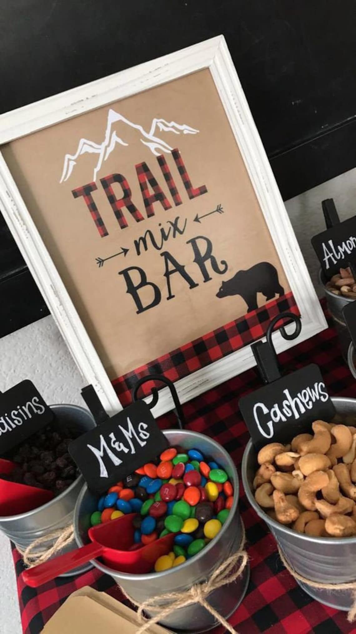 Lumberjack Sign Trail Mix Bar LUMBERJACK Trail Mix Bar Sign | Etsy