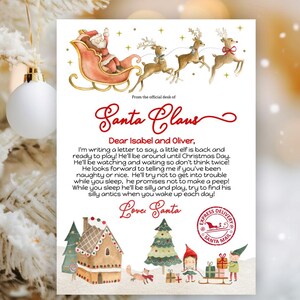 Official Letter From Santa Printable, Elf First Time Arrival Letter ...