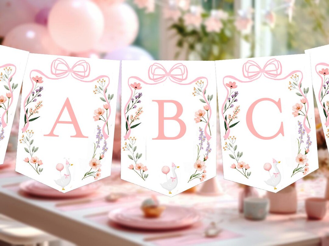 One Silly Goose Banner Bunting Goose First Birthday Decorations ...