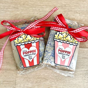 Printable Popcorn Valentine's Day Tag Valentine's Day Instant Microwave ...