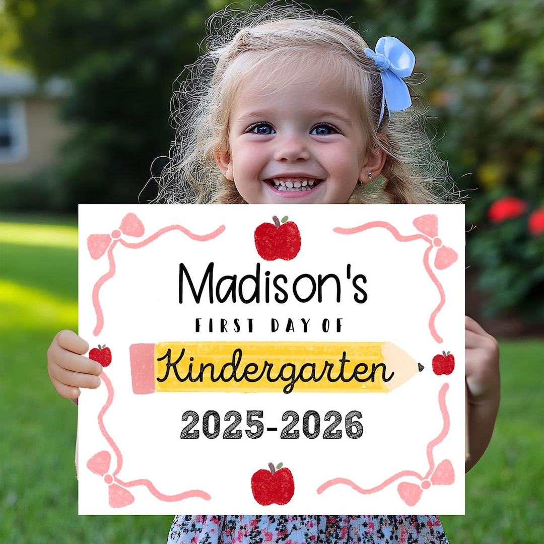 First Day of School Sign Editable Kindergarten 1st Grade First Grade ...
