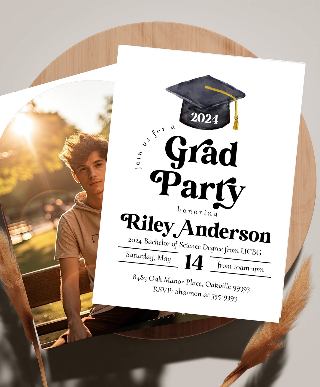Graduation Party Invitation 2024, Grad Party Invitation 2024 Printable ...