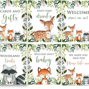 Woodland Party Favor Tags Boho Woodland Gift Tags Woodland - Etsy