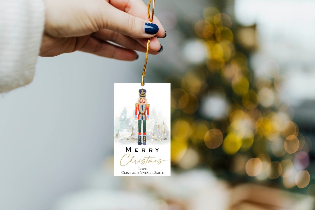 Nutcracker Custom Holiday Labels, Personalized Merry Christmas Labels ...