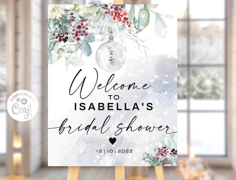 Editable TRIM the TREE Shower WINTER Bridal Shower Invitation - Etsy