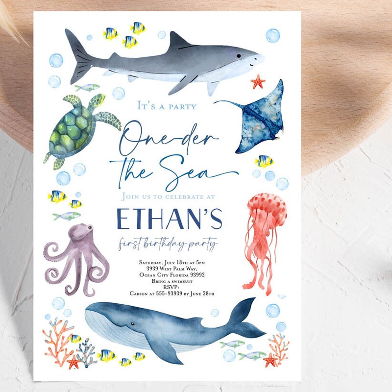 Sea Invitation - Etsy