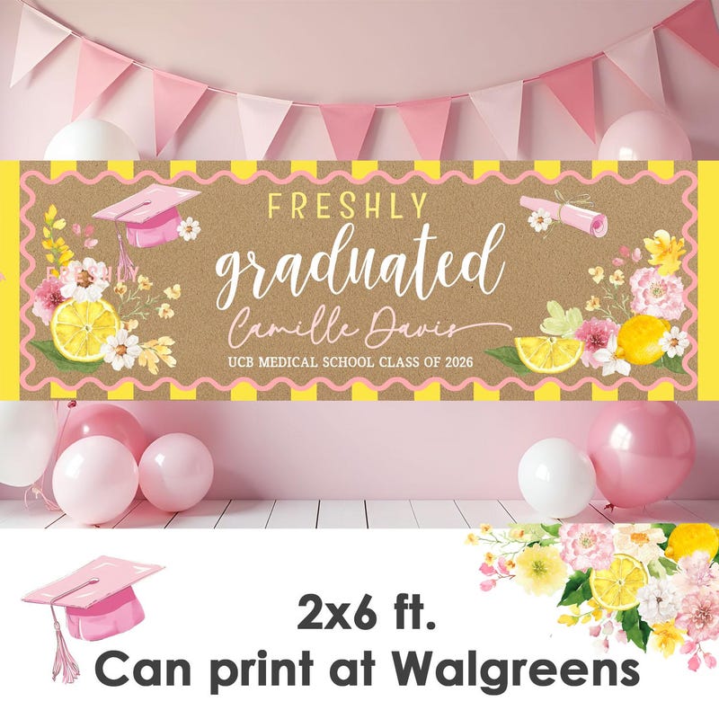 Freshly Graduated Invitations - Etsy