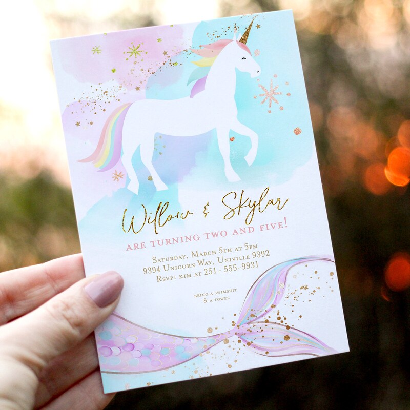 Mermaid Invitation - Etsy