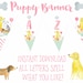 Puppy Banner Puppy Watercolor Banner Dog Printable Banner Puppy ...