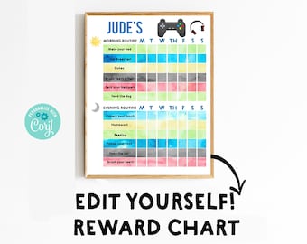 Video Game Chore Chart - Etsy