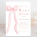 Pink Bow Baby Shower Welcome Sign, Ribbons and Bows Baby Shower Girl ...