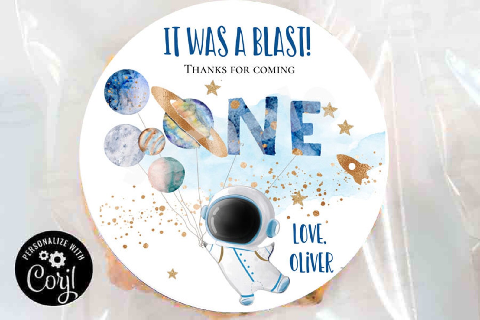 First Trip Around the Sun First Birthday Party Sticker Favor - Etsy