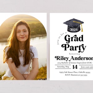 Graduation Party Invitation 2024, Grad Party Invitation 2024 Printable ...