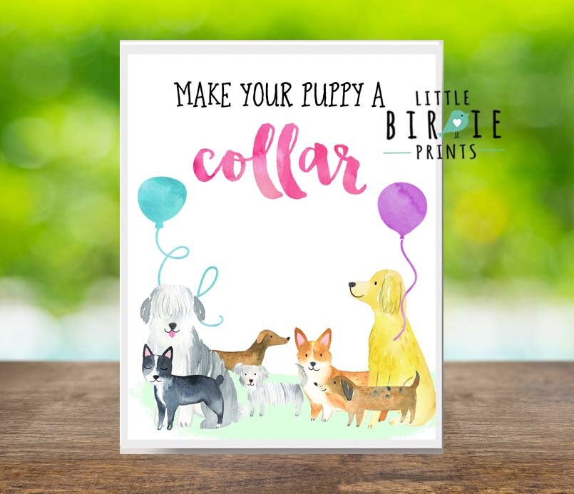 Puppy Party Adoption Certificate and Adopt a Puppy Sign Adopt | Etsy